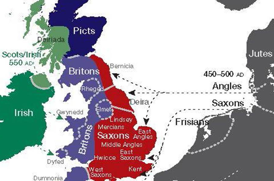 Map Of Britain 500 Ad